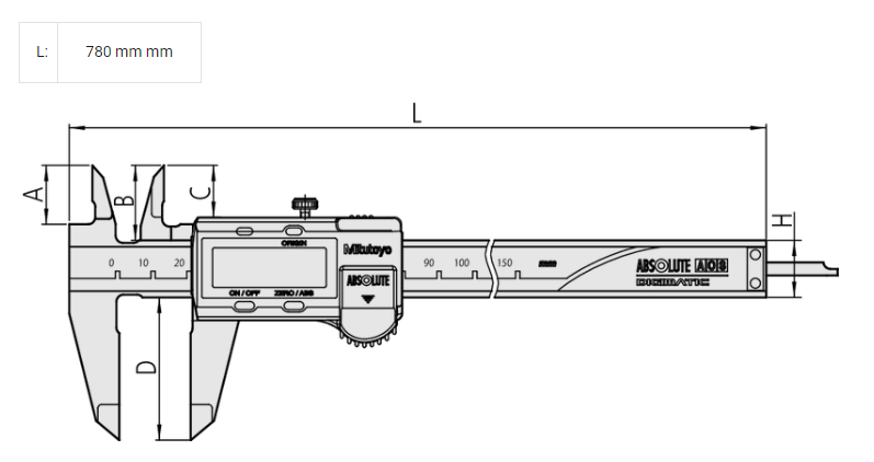 Thước Kẹp Điện Tử 600mm Mitutoyo 500-501-10 Giá Tốt tại Cattools